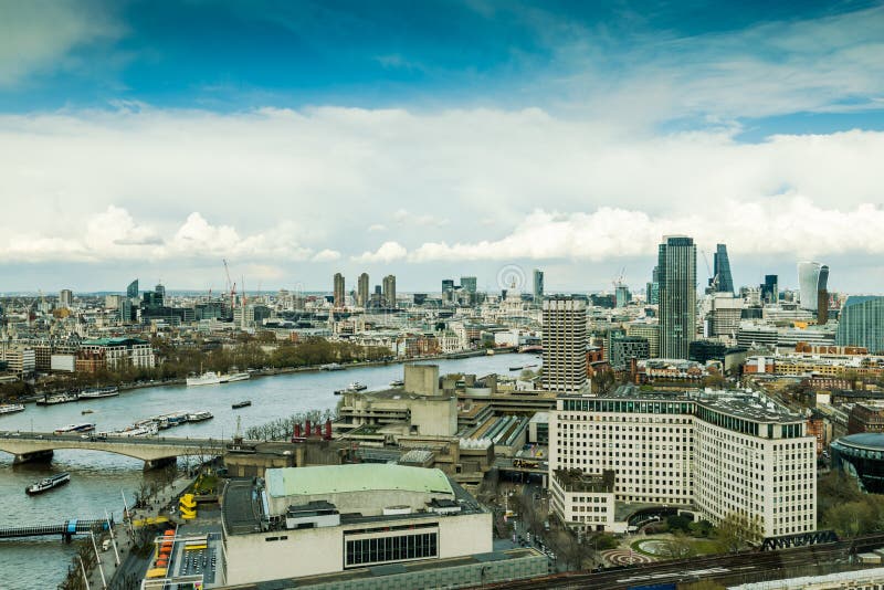 Aerial view of London stock photo. Image of elevated - 71133660