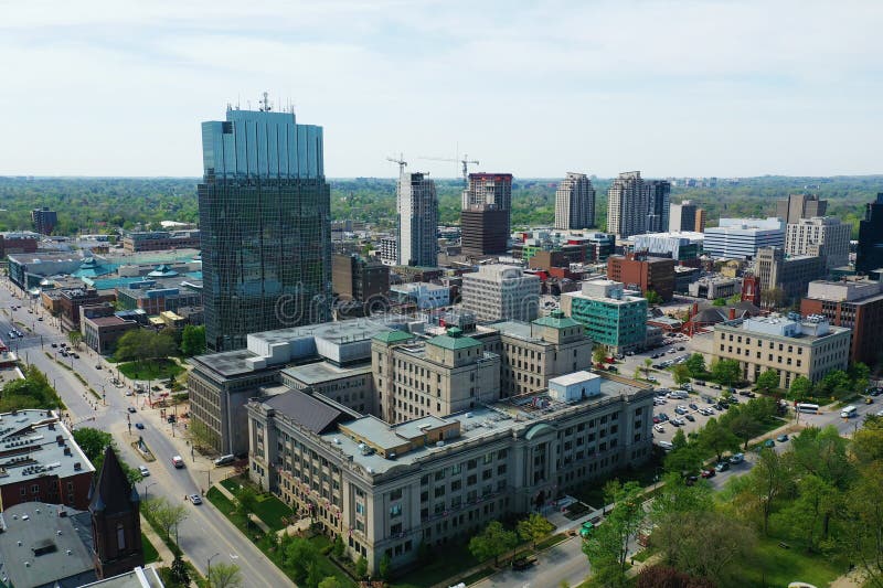 Aerial View of London, Ontario, Canada on Spring Morning Stock Photo ...