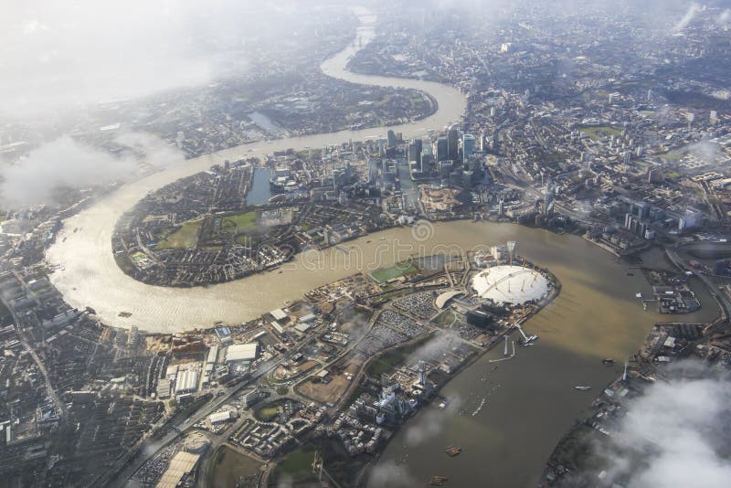 Aerial View of London with the River Thames Editorial Photo - Image of ...