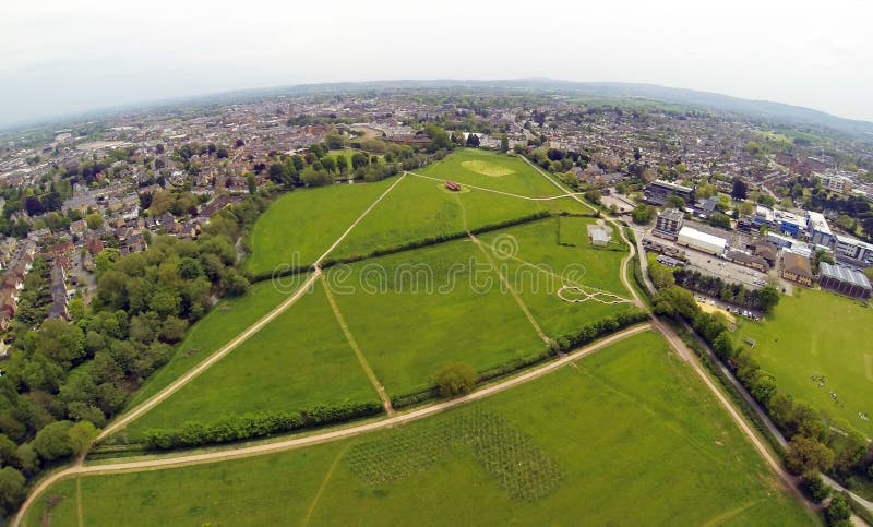 Aerial View of Long Run Meadow in Taunton Somerset Stock Photo - Image of meadow, somerset ...