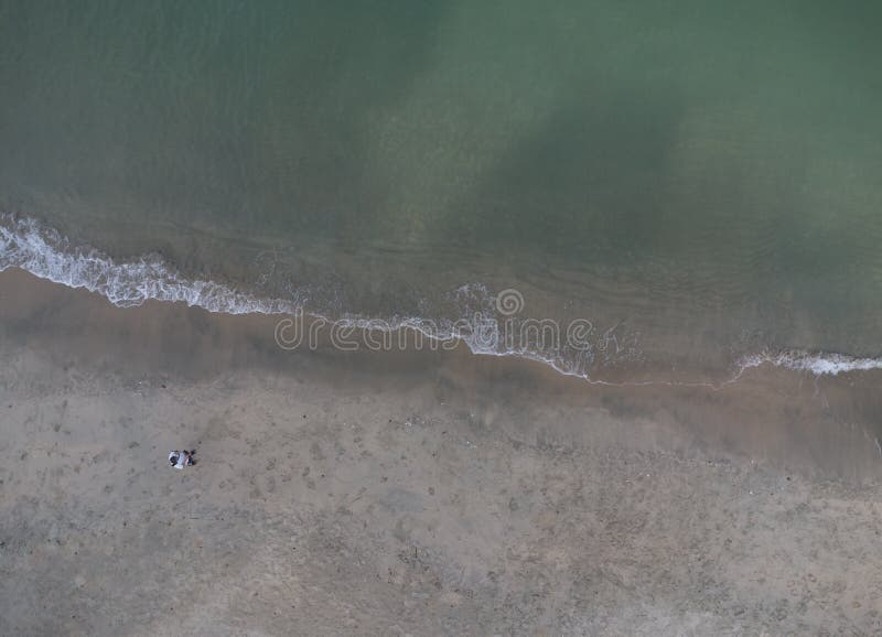 Aerial View Looking Down on the Shoreline. Stock Image - Image of ...