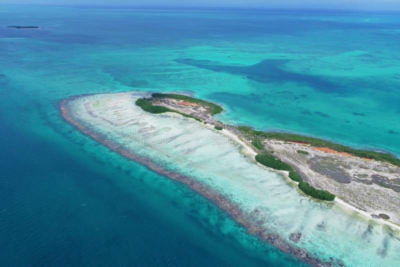 Aerial View of Los Roques Island and Beach Stock Photo - Image of view ...