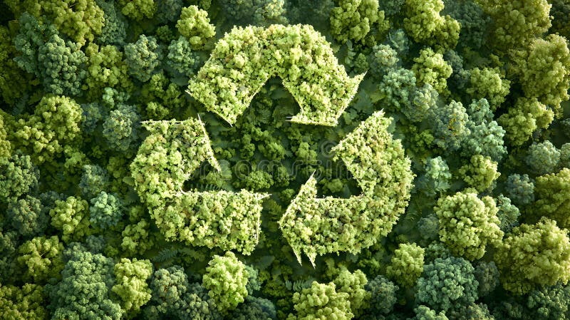 Lush Green Recycle Symbol Eco Friendly Nature Concept AI Generated ...