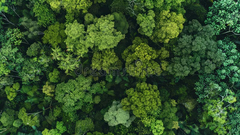 Aerial View of Lush Green Forest Canopy Stock Photo - Image of life ...