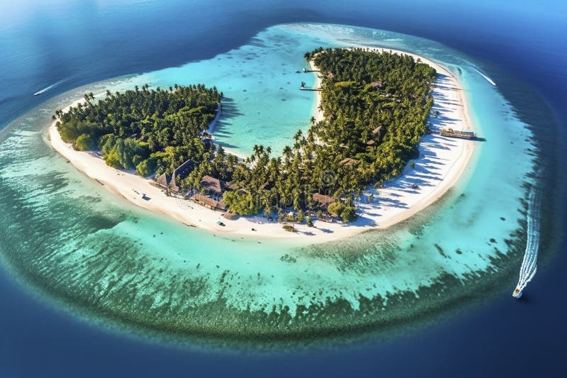 Aerial View on Lush Tropical Island, Created with Generative AI Stock ...