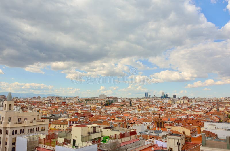 Aerial view of Madrid stock photo. Image of panorama - 54650308