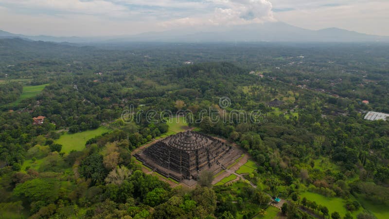 Aerial View of the Magnificent Borobudur Temple. the World`s Largest ...