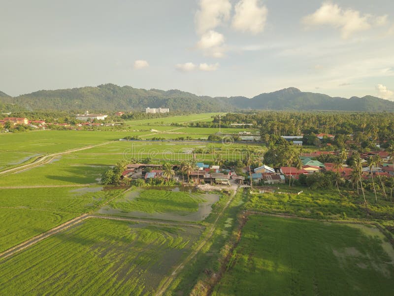 Aerial View Malays Kampung House Stock Photo - Image of beautiful ...