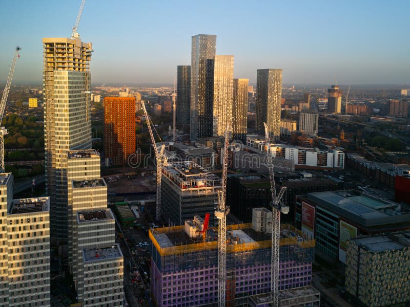 Aerial View of Manchester Construction Sites Editorial Photography ...
