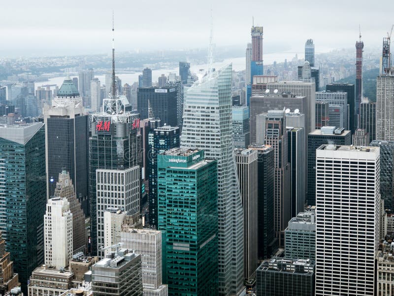 Aerial View of Manhattan Skyscraper from Empire State Building ... Aerial View of Manhattan Skyscraper from Empire State Building ...