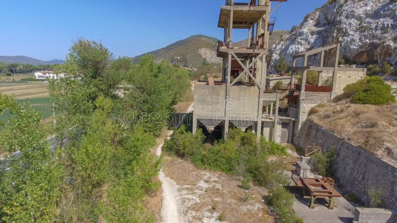 Aerial View of Marble Quarry Near a Mountain Stock Image - Image of ...