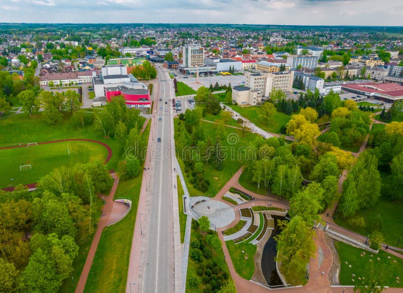 Aerial View of Marijampole City Panorama Stock Photo - Image of ...