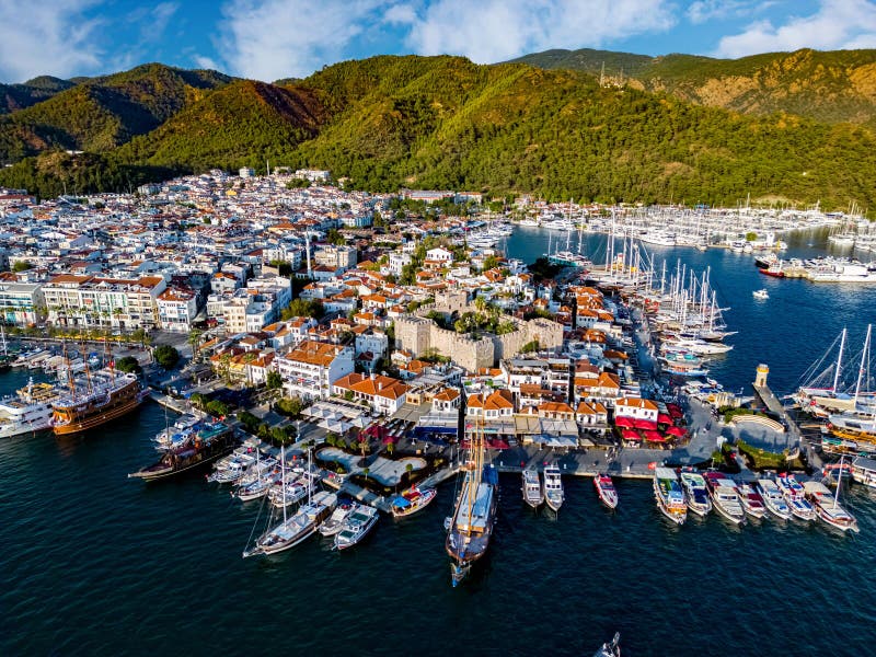 Aerial View of Marmaris in Mugla Province, Turkey Stock Photo - Image ...