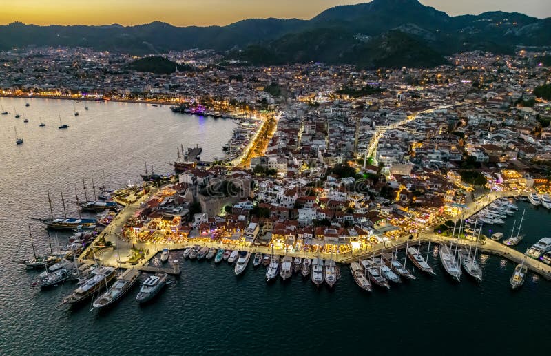 Aerial View of Marmaris in Mugla Province, Turkey Stock Photo - Image ...