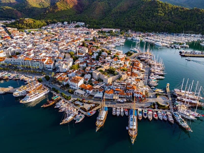 Aerial View of Marmaris in Mugla Province, Turkey Stock Photo - Image ...