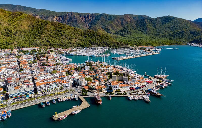 Aerial View of Marmaris in Mugla Province, Turkey Stock Photo - Image ...