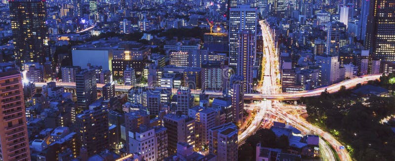 Aerial View of a Massive City Intersection Stock Photo - Image of road ...