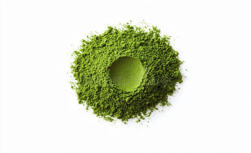 Aerial View of Matcha Powder Pile with Scoop High Quality Image Stock ...