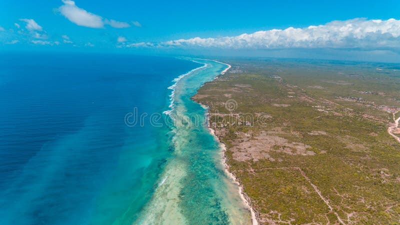Aerial View of Matemwe Coastline, Zanzibar Stock Image - Image of ...