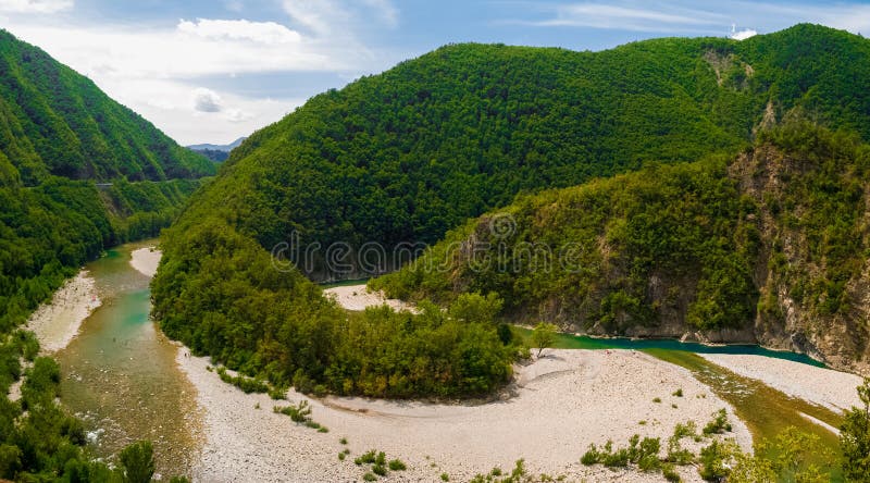 Aerial View Meander River Trebbia Summer Stock Photos - Free & Royalty ...