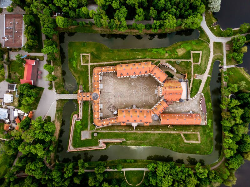 Aerial View of Medieval Castle. Stock Photo - Image of britain ...