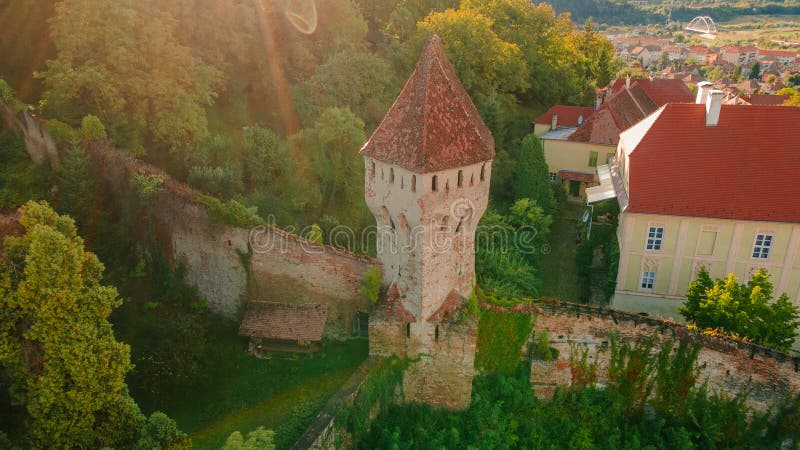 Aerial View of a Medieval Defensive Tower Stock Photo - Image of ... Aerial View of a Medieval Defensive Tower Stock Photo - Image of ...