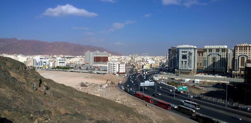 Aerial view of Medina stock image. Image of blue, saudi - 65307469