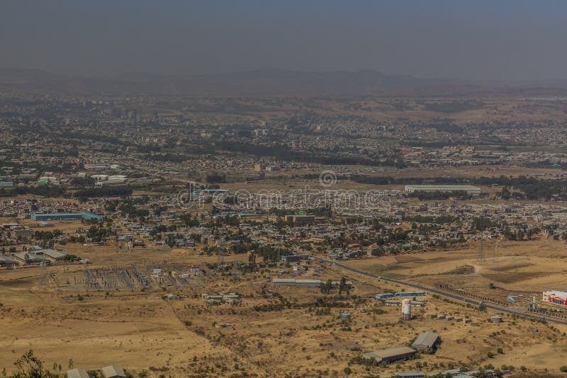 Aerial View of Mekele, Ethiop Stock Photo - Image of roofs, ethiopia ...