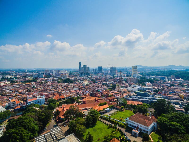 Aerial View of Melaka City stock image. Image of melacca - 72681255