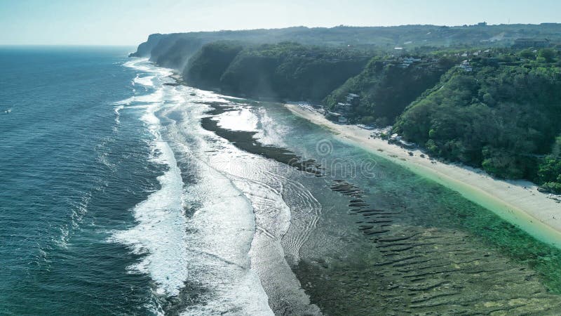 Aerial View of Melasti Ungasan Beach in Bali Stock Photo - Image of ...