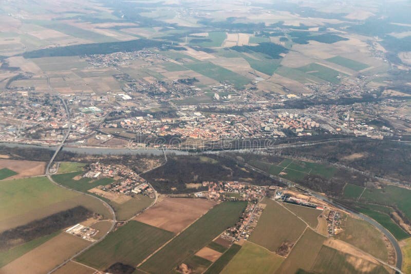 Aerial View of Melnik Town, Czech Stock Photo - Image of cityscape ...