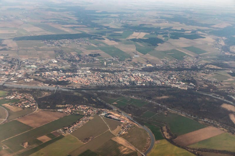 Aerial View of Melnik Town, Czech Stock Image - Image of view, bohemia ...