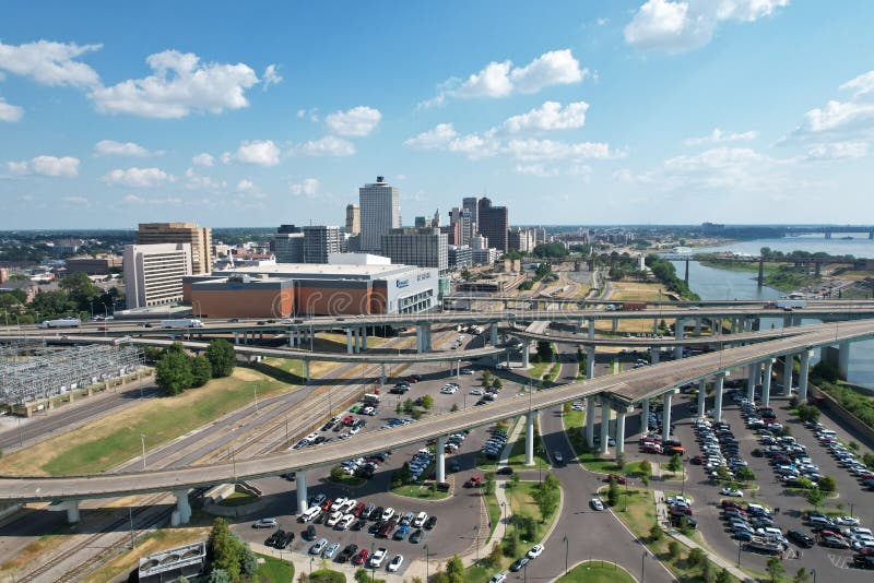 Aerial view of Memphis editorial photo. Image of skyscraper - 268814441