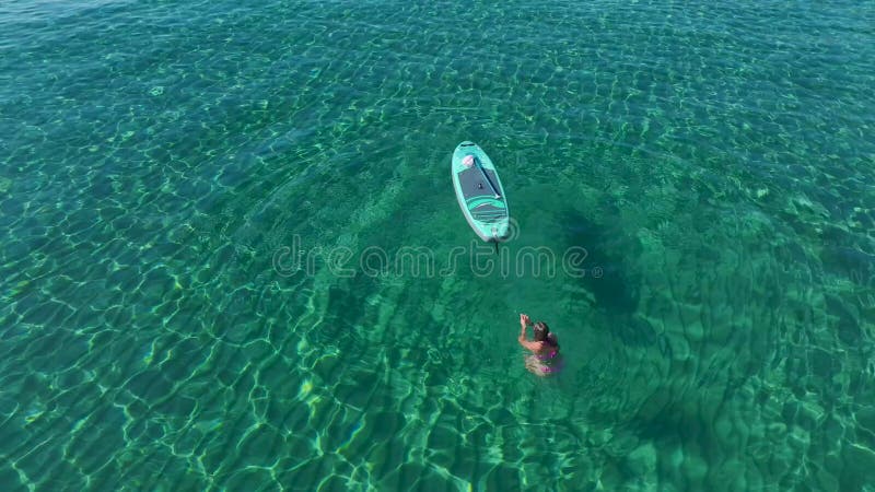Aerial View: a Mesmerizing Scene of Models Posing on Paddleboards ...
