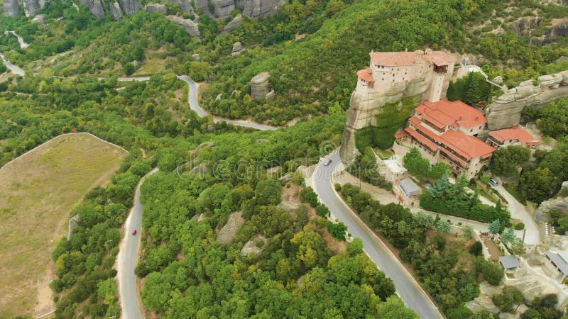 Impressive Aerial Panoramic View of the Famous Beautiful Meteora Valley ...
