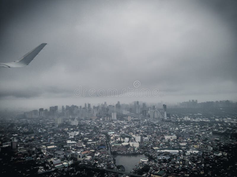 Aerial View of Metro Manila Philippines Stock Photo - Image of central ...