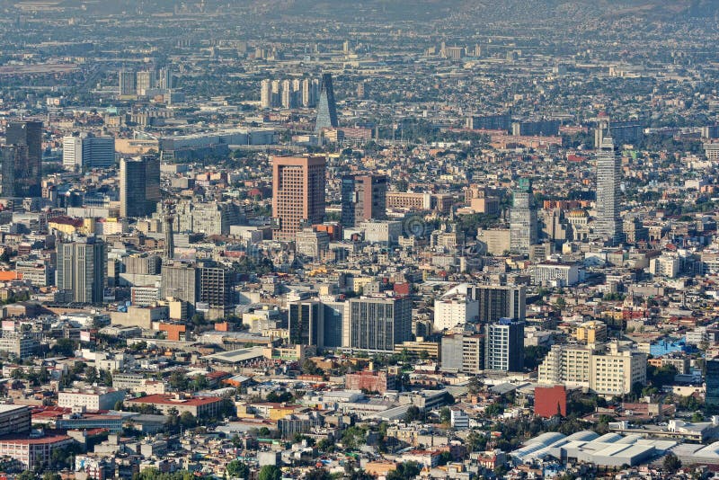 Aerial View of Mexico City. Stock Photo - Image of urban, district ...
