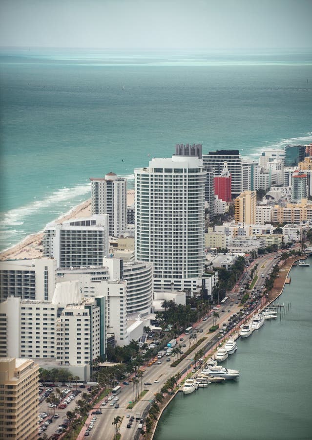 Aerial View of Miami Beach Skyline and Buildings Editorial Stock Image ...