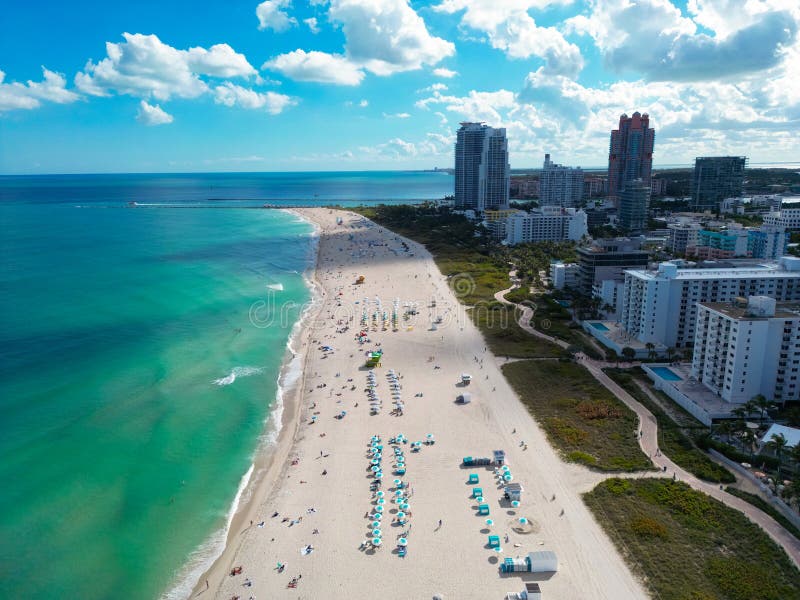 Aerial View of Miami Beach, South Beach. Florida. Stock Image - Image ...
