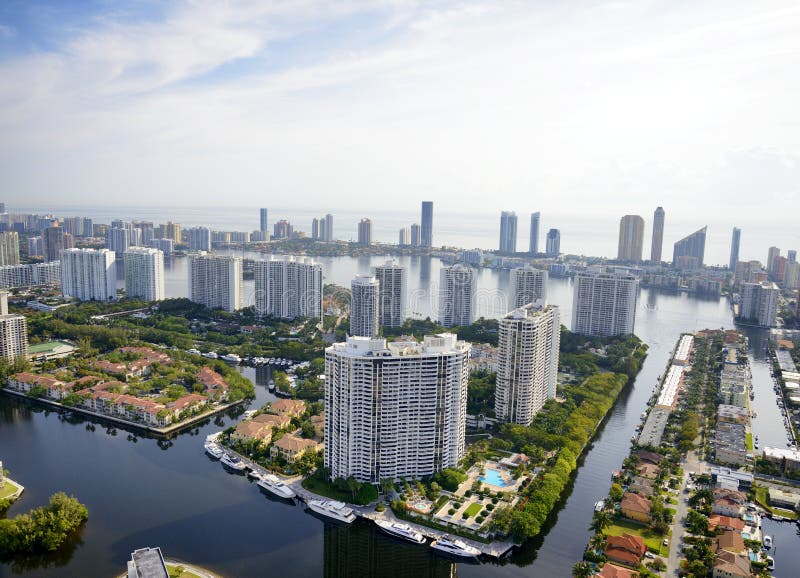 Aerial view of Miami stock photo. Image of highway, florida - 87536214