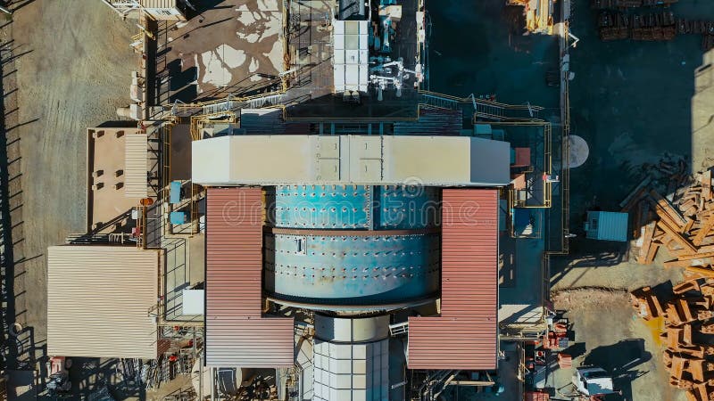 Aerial View of a Mineral Mill Operating at a Mineral Processing Plant ...