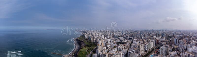 Aerial View of the Miraflores District in Lima Stock Photo - Image of ...