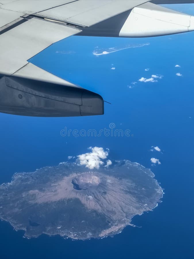 Aerial View of Miyakejima Island Stock Photo - Image of ocean, volcano ...