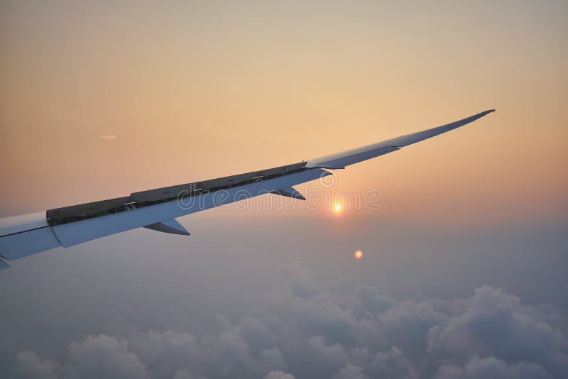 View from modern aircraft stock image. Image of aircraft - 217310117