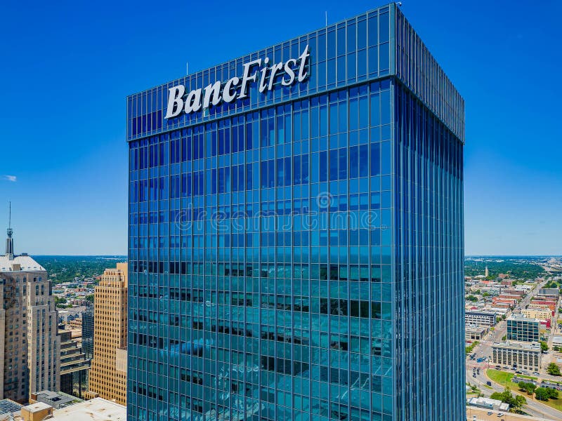 Aerial View of the Modern BancFirst Bank Tower Editorial Stock Image ...