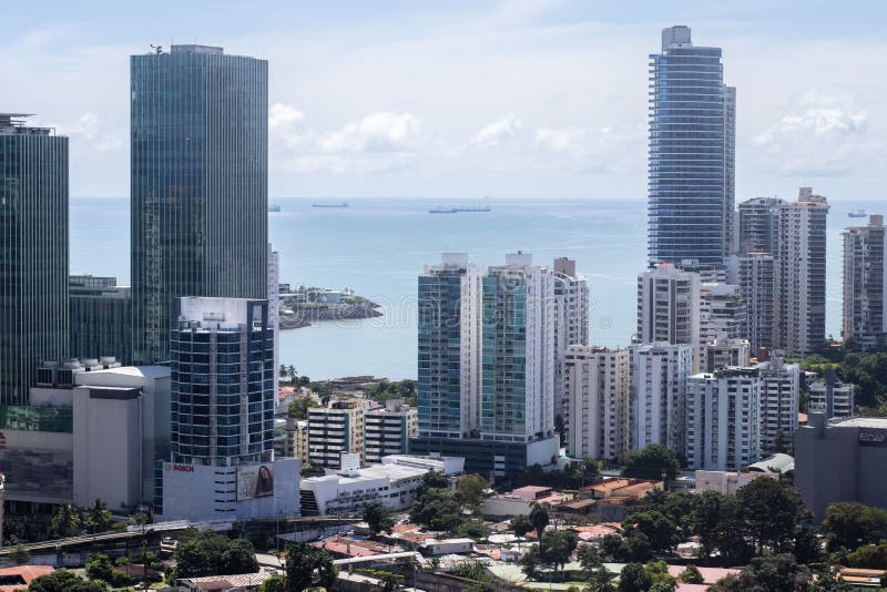 Aerial View of Modern Buildings in Panama on a Sunny Day Editorial ...