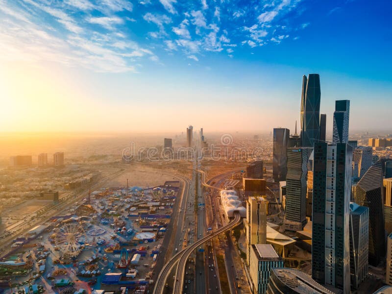 Aerial View of the Modern City with Skyscapers. UAE Editorial Stock ...