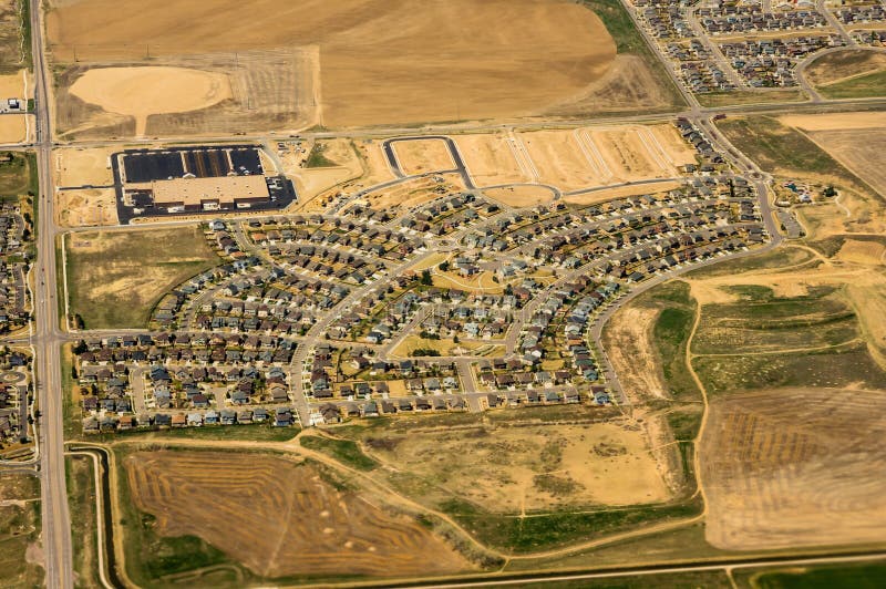 Aerial View of Modern Housing Plan Stock Photo - Image of aerial ...