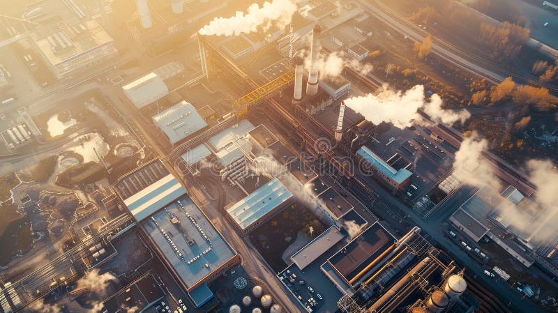 An Aerial View of a Modern Industrial Complex Showcasing the ...