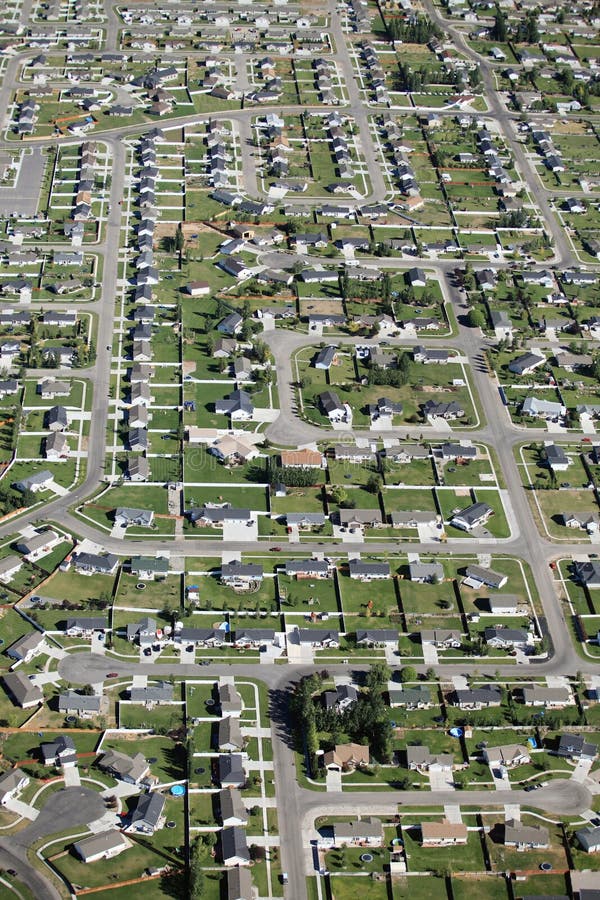An Aerial View of a Modern Subdivision in a Medium Sized City ...